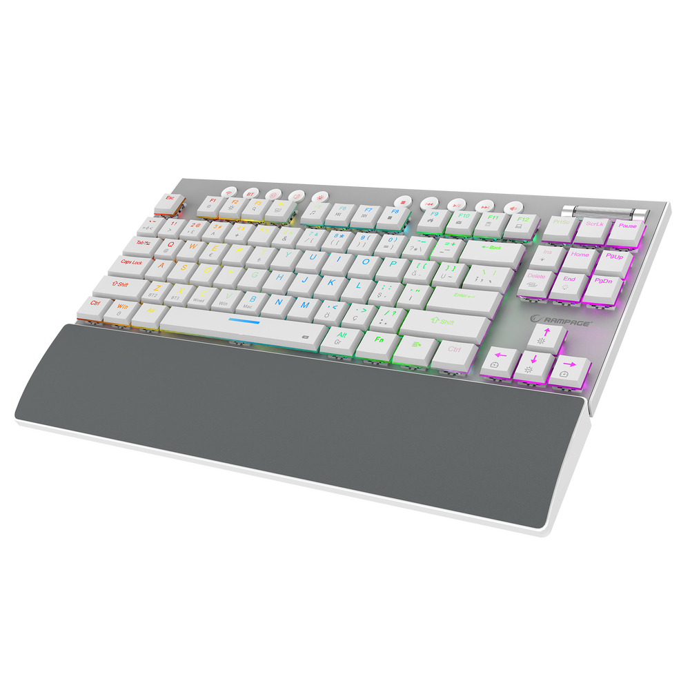 Red Switch Low Profile RGB TKL Kablosuz Mekanik Oyuncu Klavyesi – Rampage