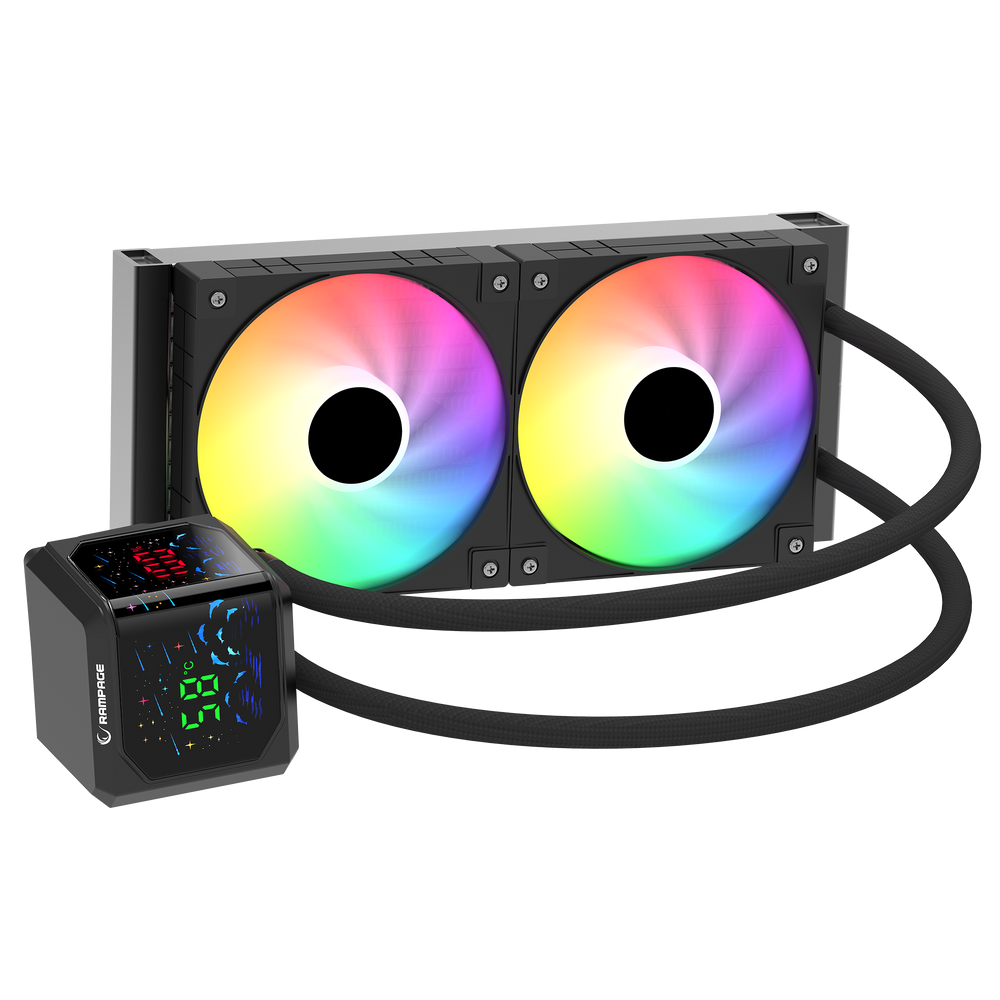 Helios D24 Siyah 12cm Fan Sıcaklık Göstergeli Intel LGA1700/AMD AM5 AR ...
