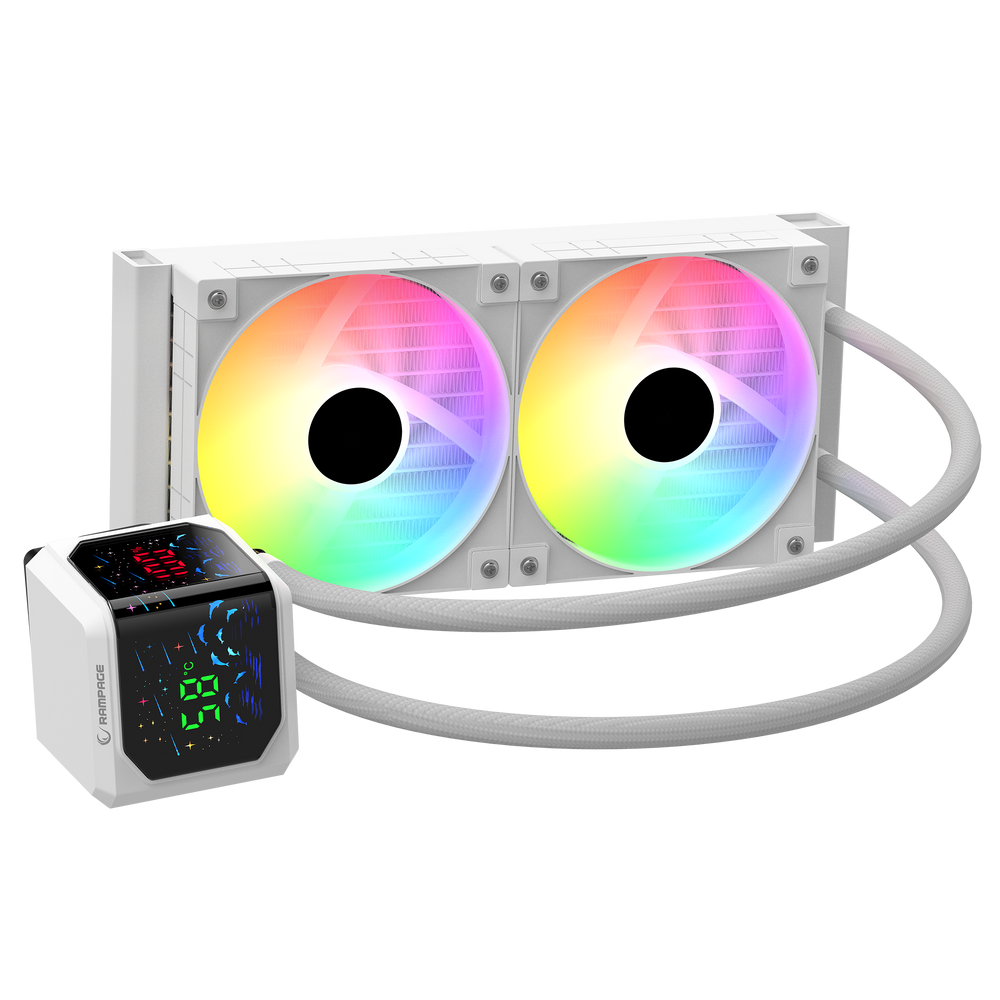 Helios D24 Beyaz 12cm Fan Sıcaklık Göstergeli Intel LGA1700/AMD AM5 AR ...